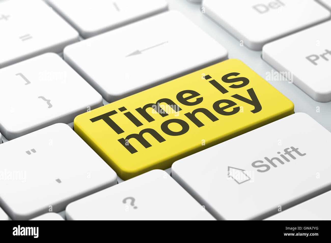 Time concept: Time is Money on computer keyboard Stock Photo - Alamy