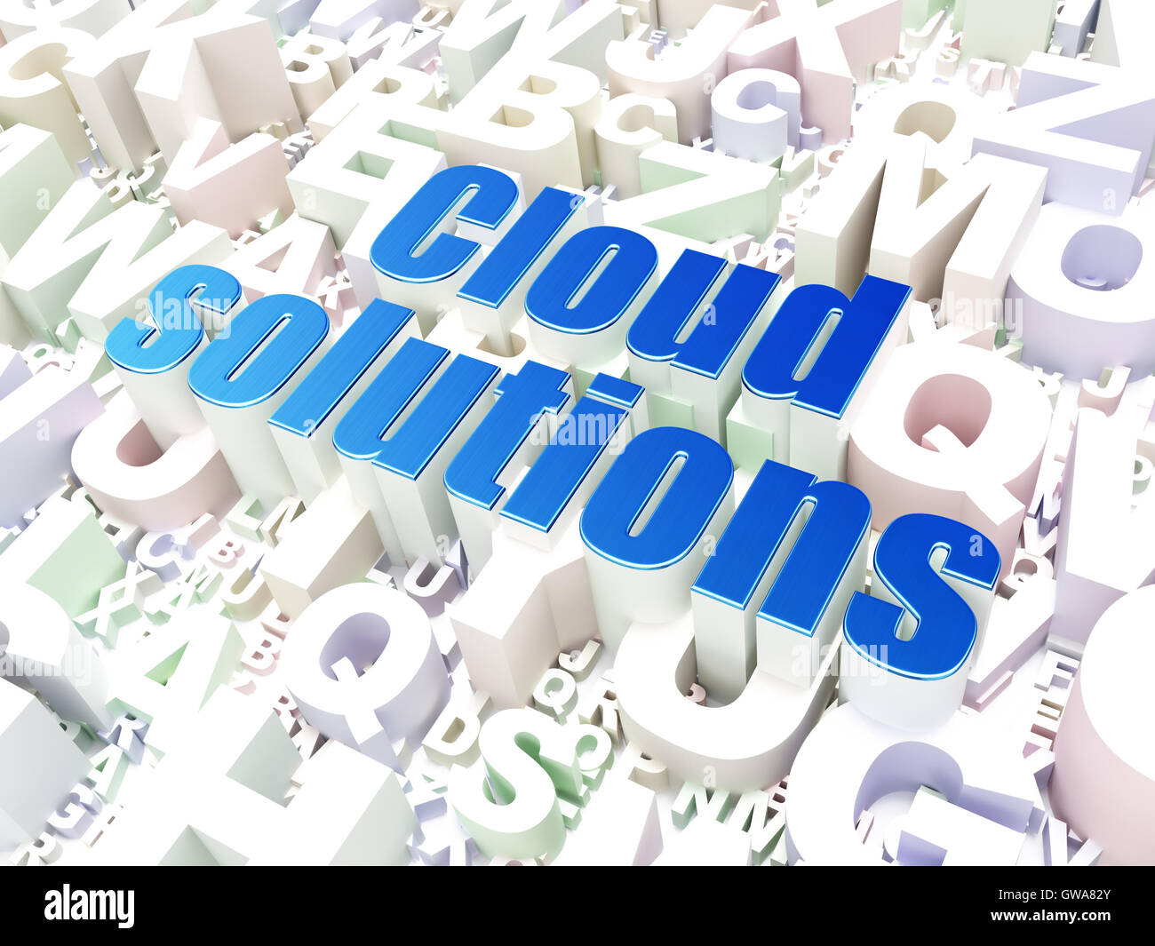 Cloud computing technology, networking concept: Cloud Solutions Stock ...