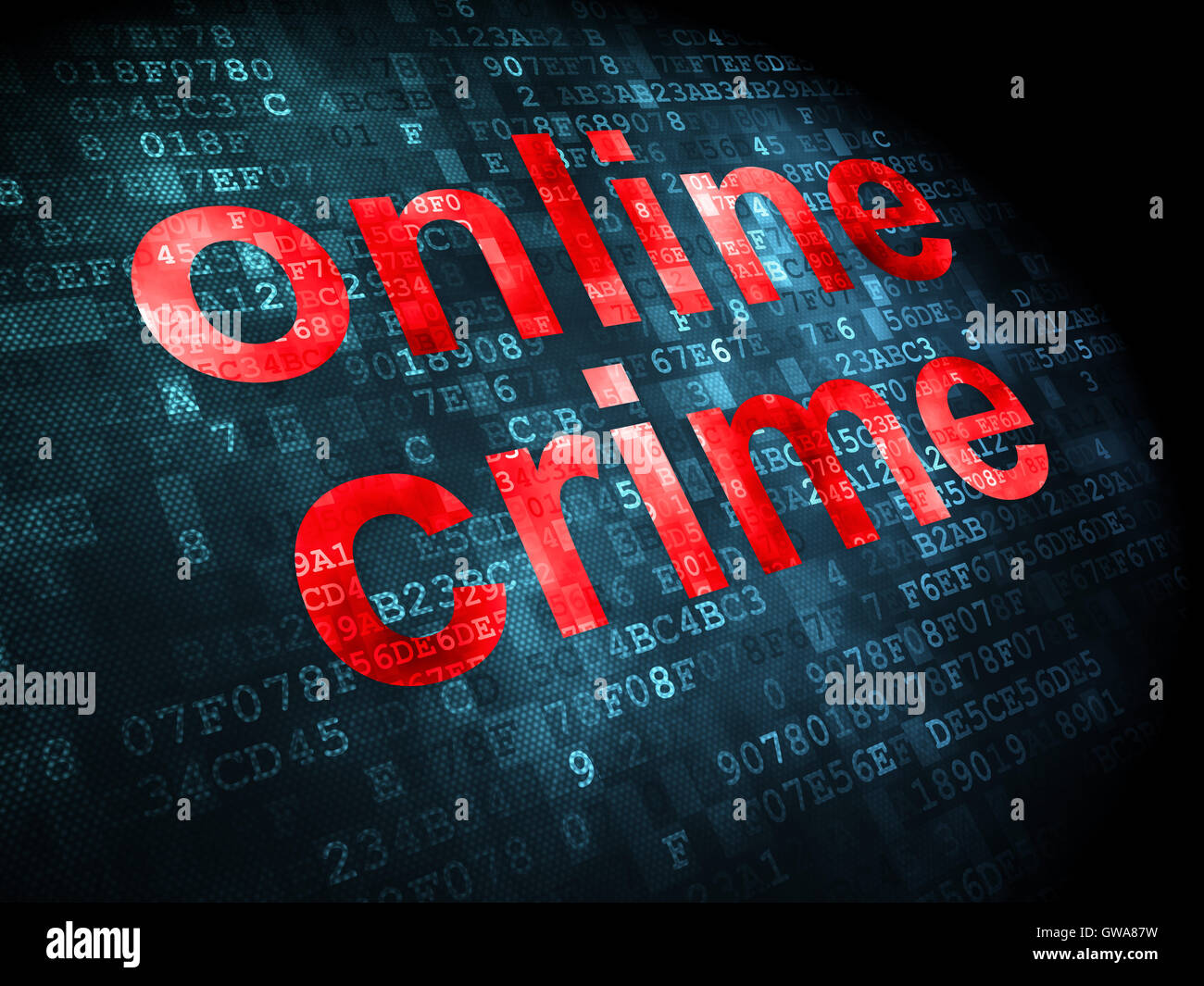 Security concept: Online Crime on digital background Stock Photo - Alamy