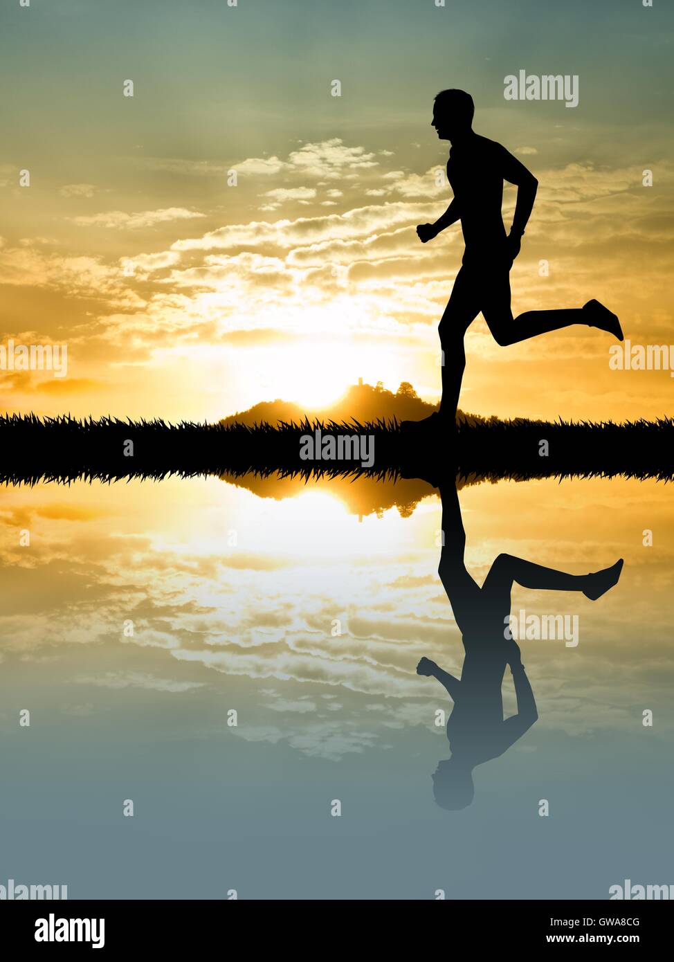 Agility man silhouette hi-res stock photography and images - Alamy