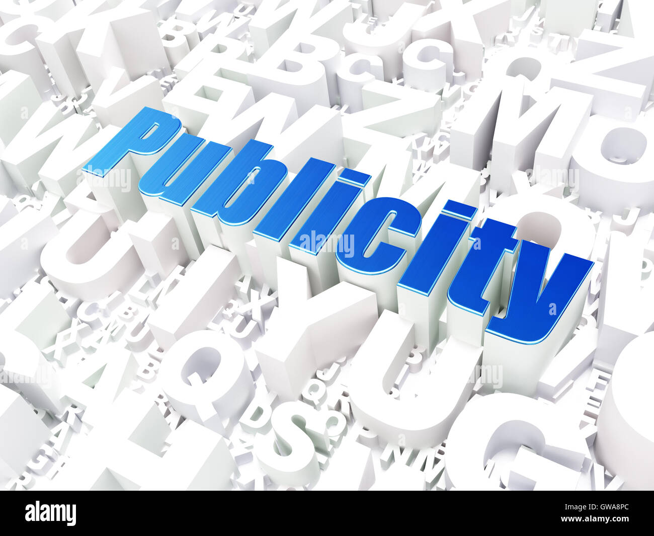 Marketing concept: Publicity on alphabet background Stock Photo - Alamy