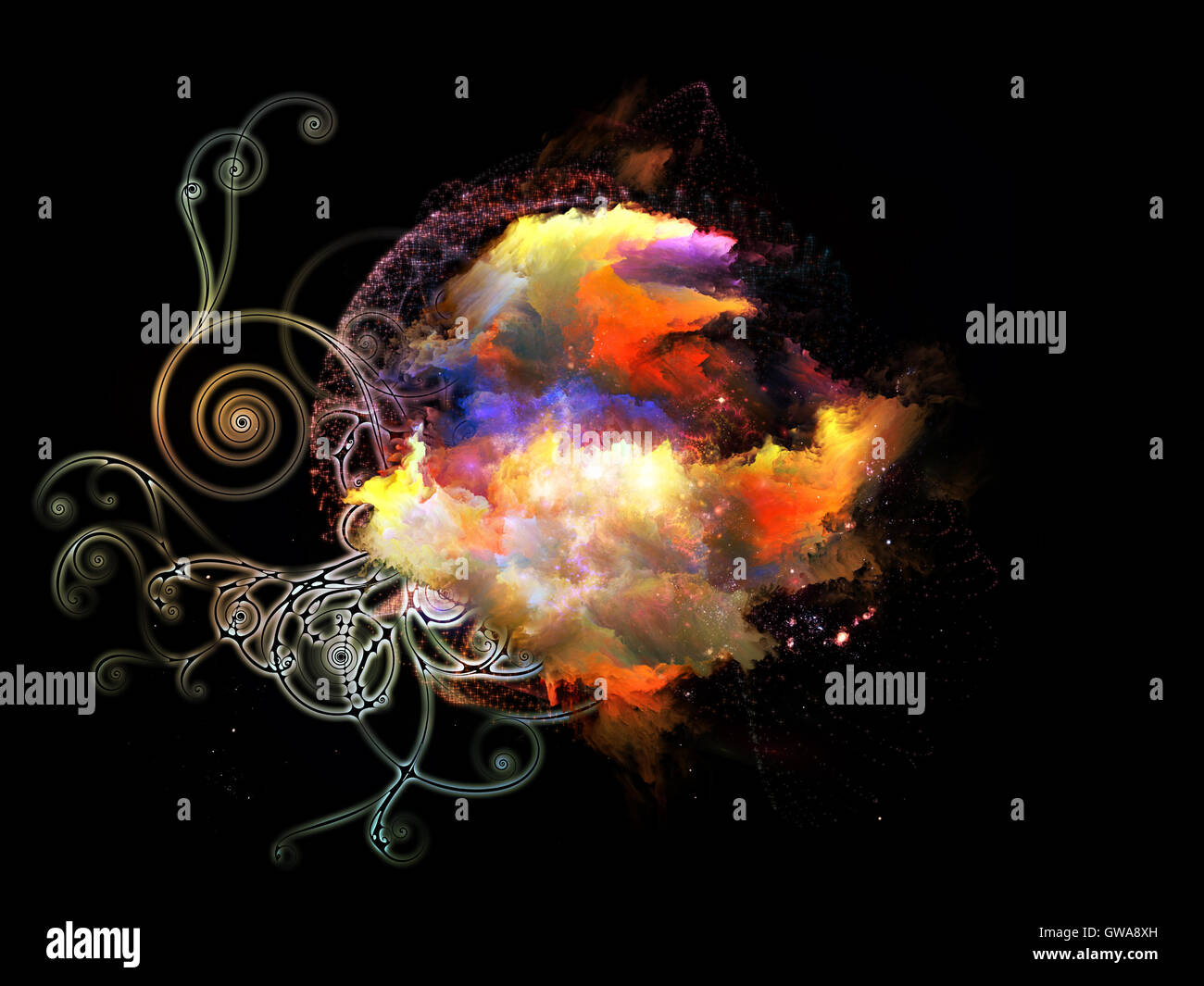 Lights of Design Nebulae Stock Photo - Alamy