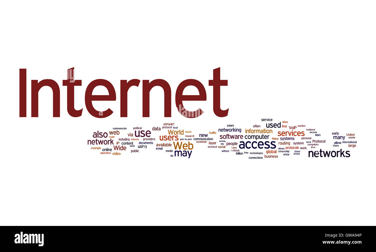 internet text cloud Stock Photo - Alamy