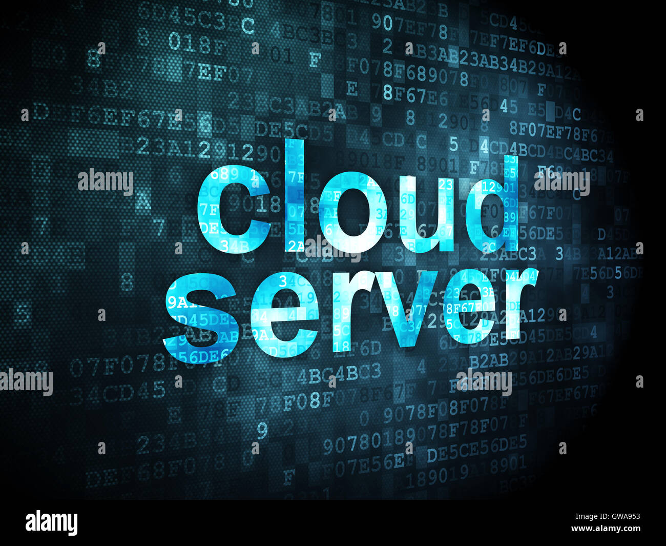 Networking concept: Cloud Server on digital background Stock Photo - Alamy