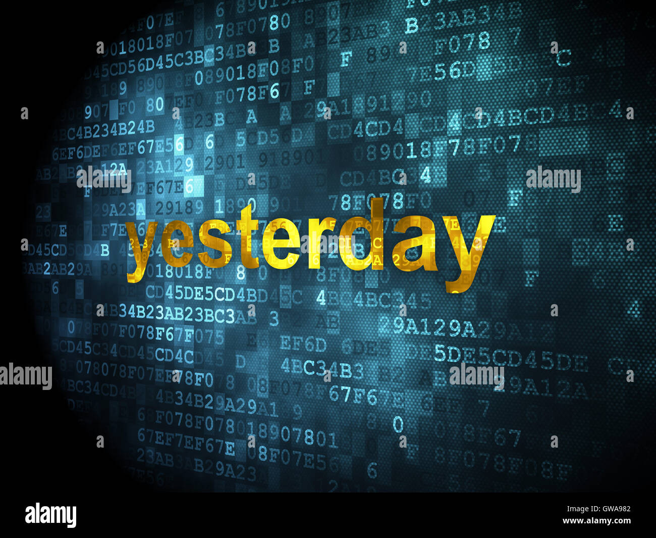 Time concept: Yesterday on digital background Stock Photo - Alamy