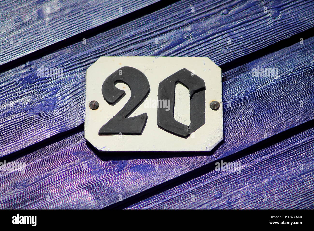 House number twenty Stock Photo - Alamy