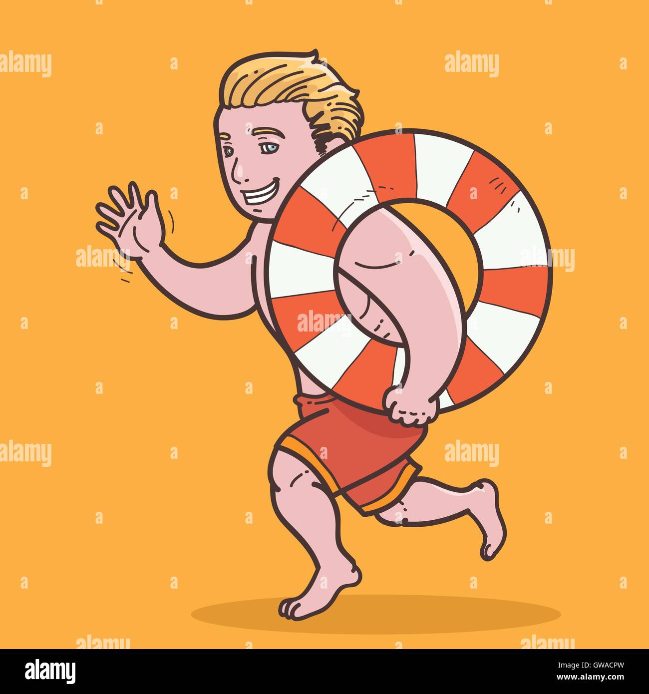 Man lifeguard Stock Vector Images - Alamy