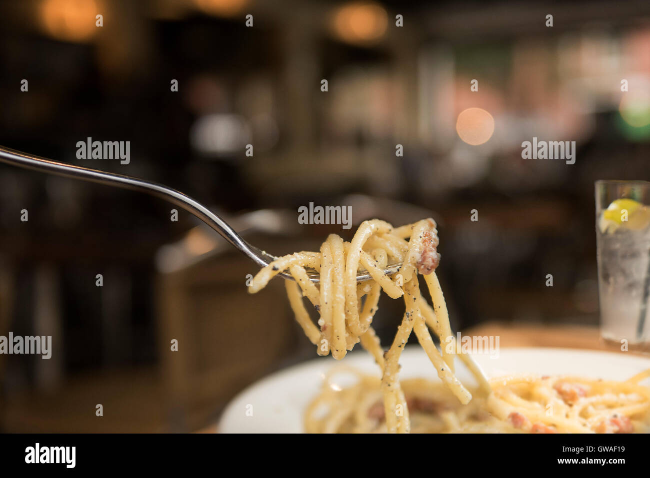 Forkful of spaghetti Stock Photo - Alamy