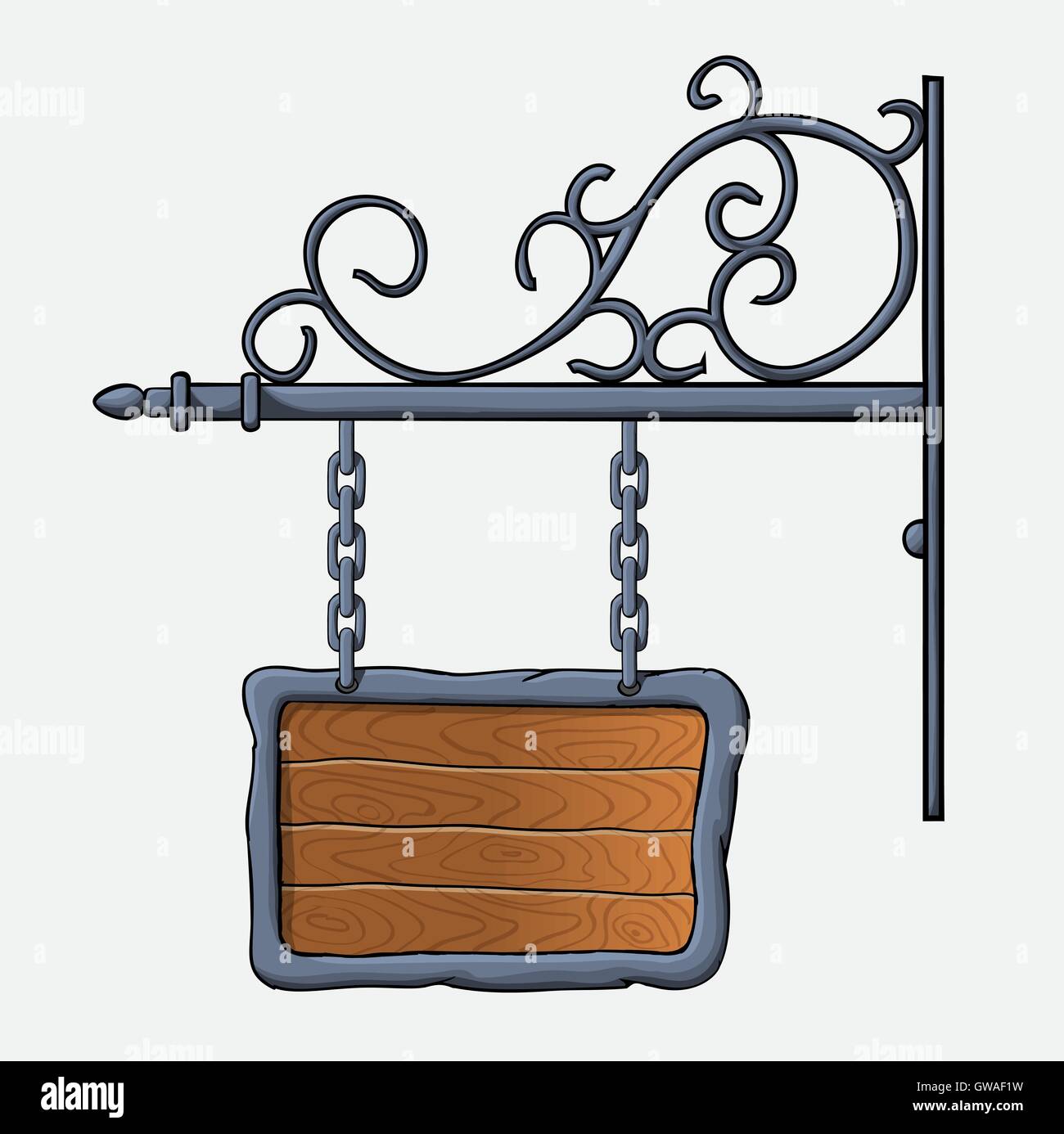 medieval wood sign Stock Vector Image & Art - Alamy