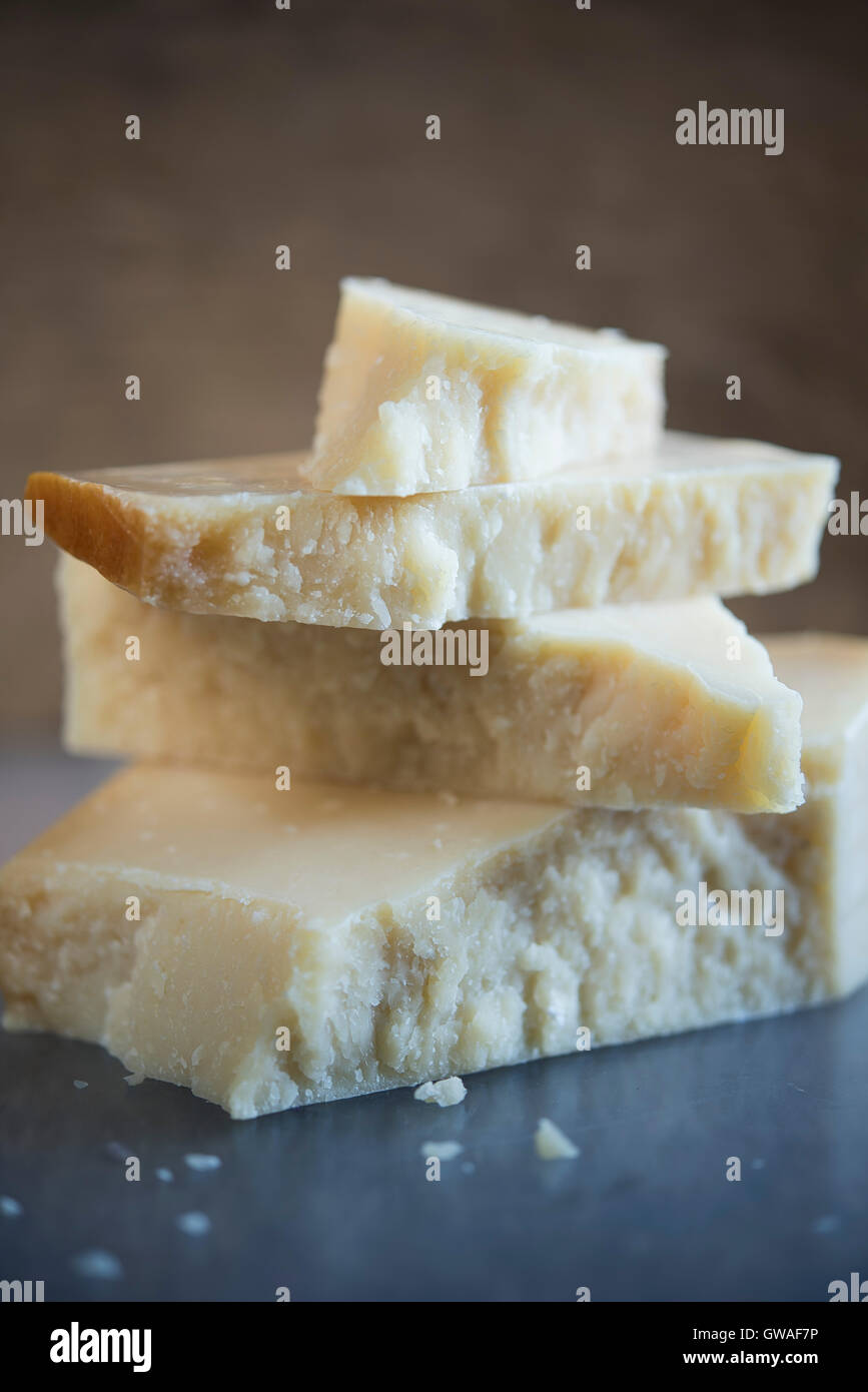 Chunks of Parmigiano Reggiano cheese Stock Photo - Alamy