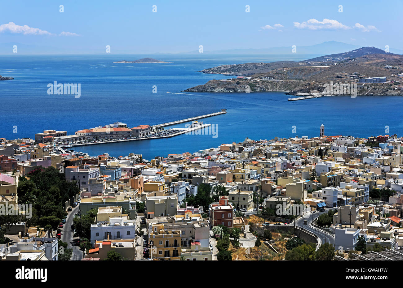 Ermoupoli Town, Syros Stock Photo - Alamy