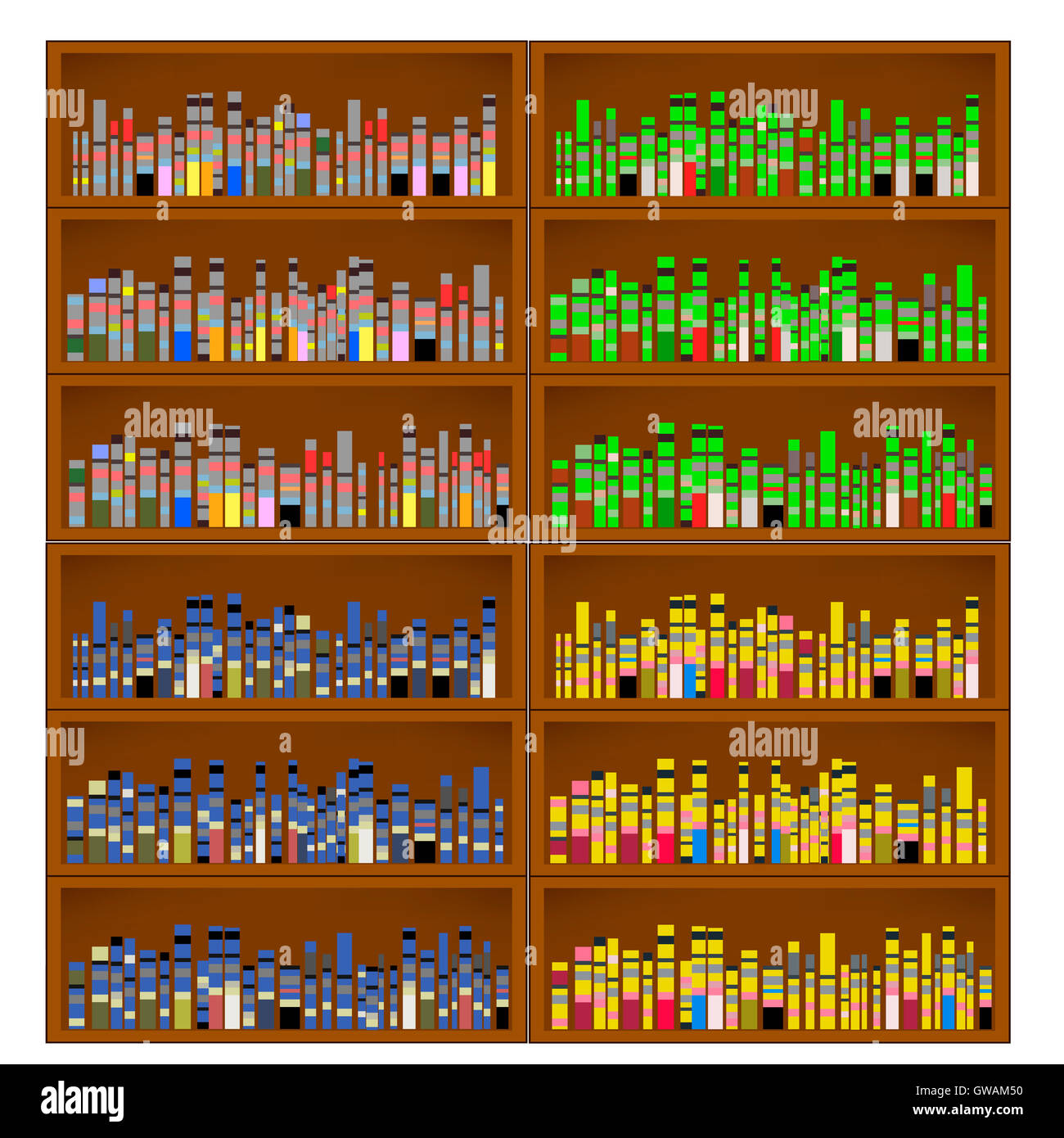 Books are on the Bookshelves Stock Photo - Alamy