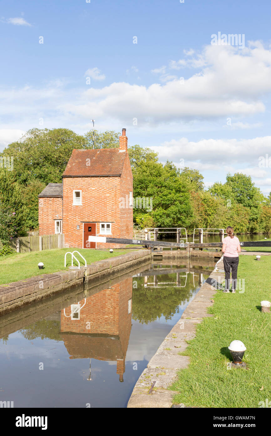 Lock 2 at Braunston on the the Grand Union Canal, Northamptonshire ...