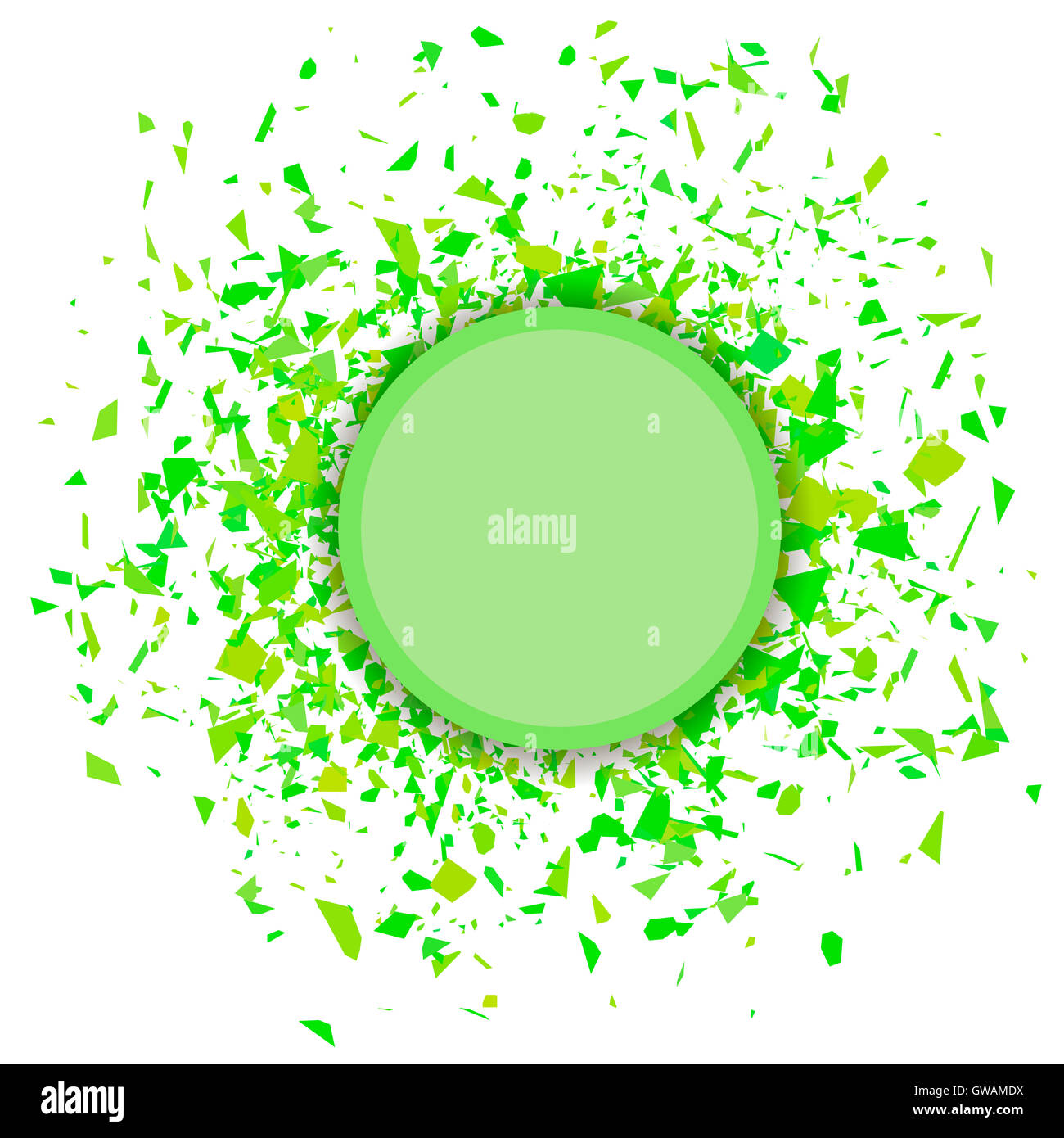 Green colored particles flying background hi-res stock photography and ...