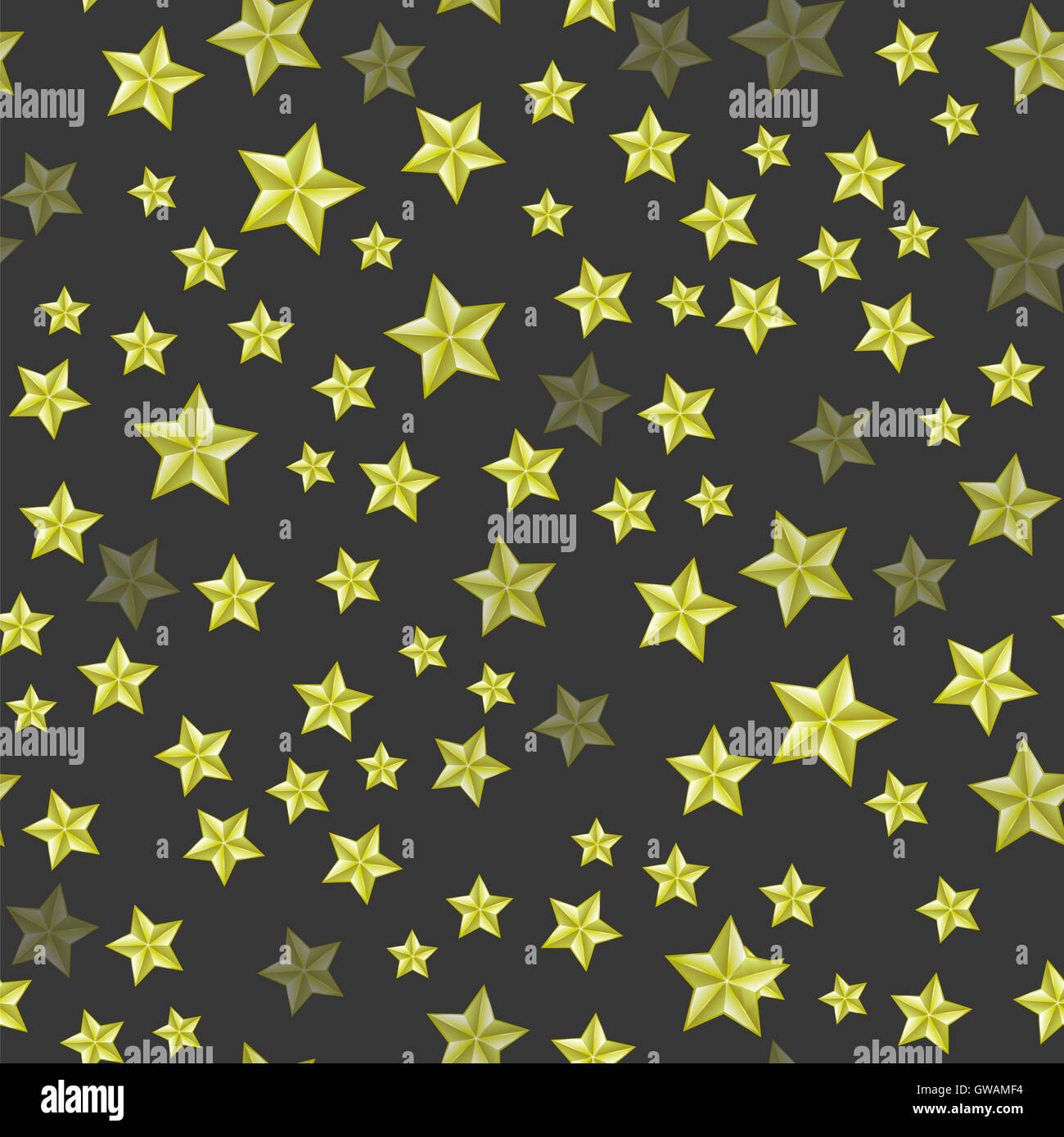 Set of Yellow Stars. Seamless Starry Pattern Stock Photo - Alamy