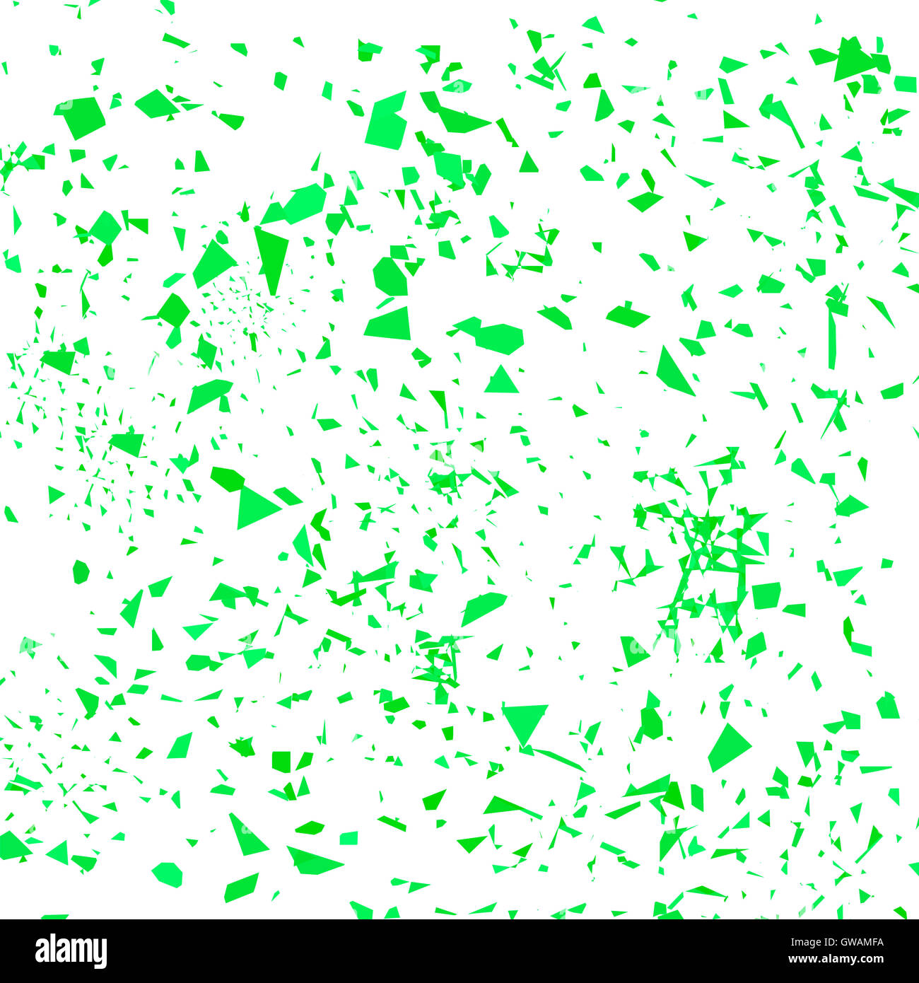 Green Confetti. Set of Particles Stock Photo - Alamy