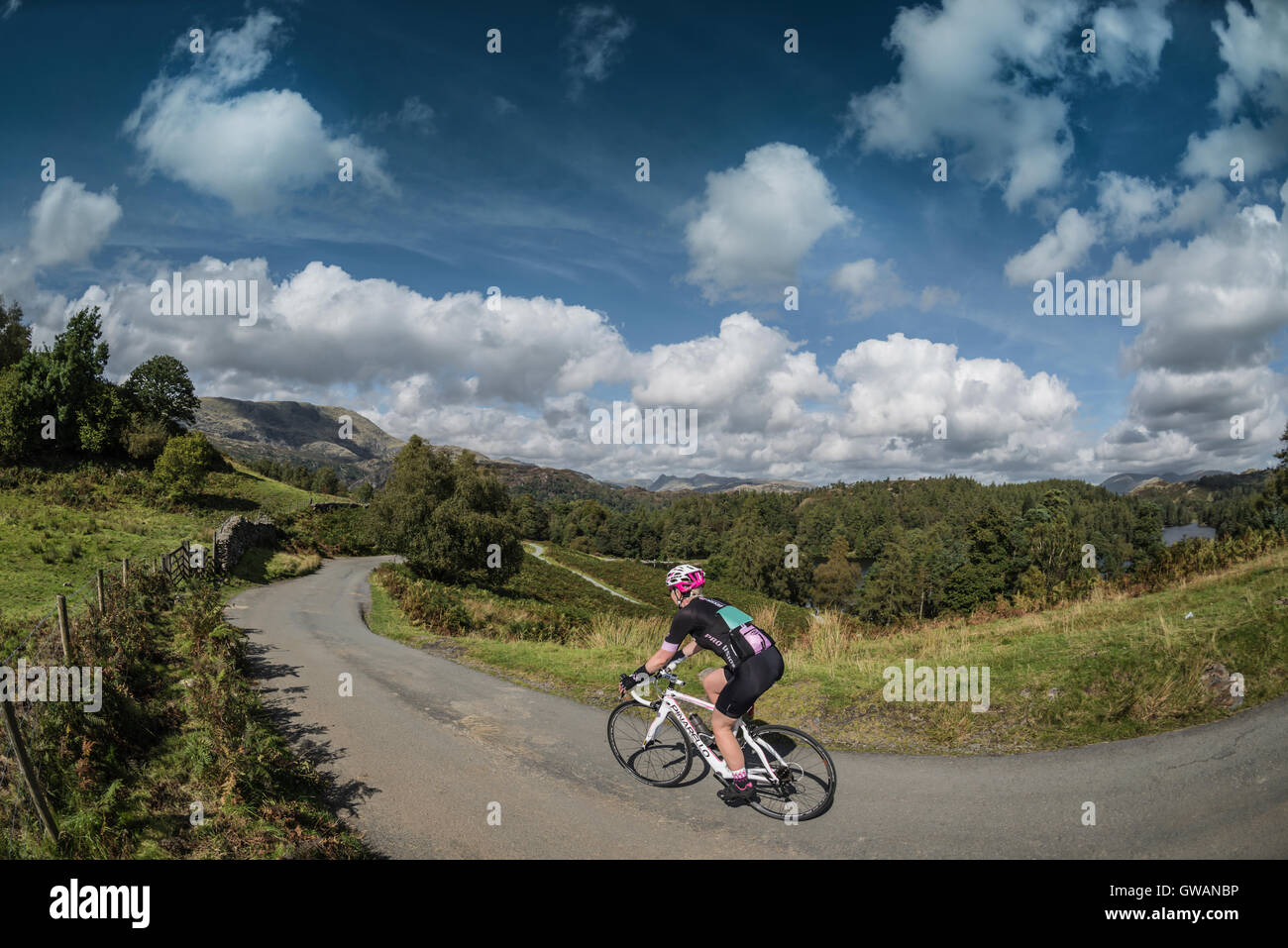 Women cyclists taking part in the Ladies of the Lake cycling sportive ...