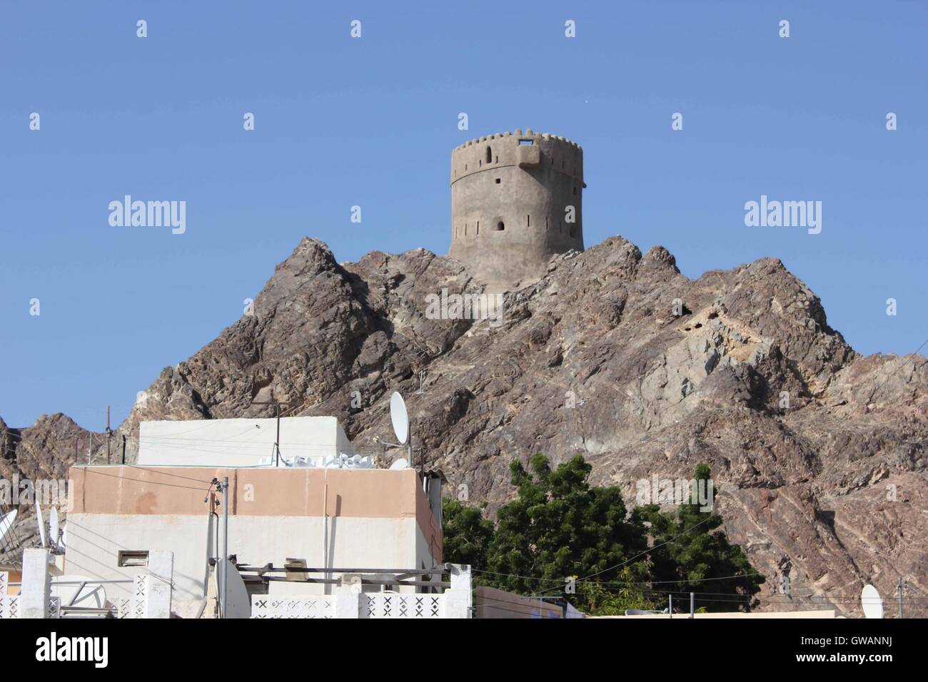 Watchtower fort muscat oman hi-res stock photography and images - Alamy
