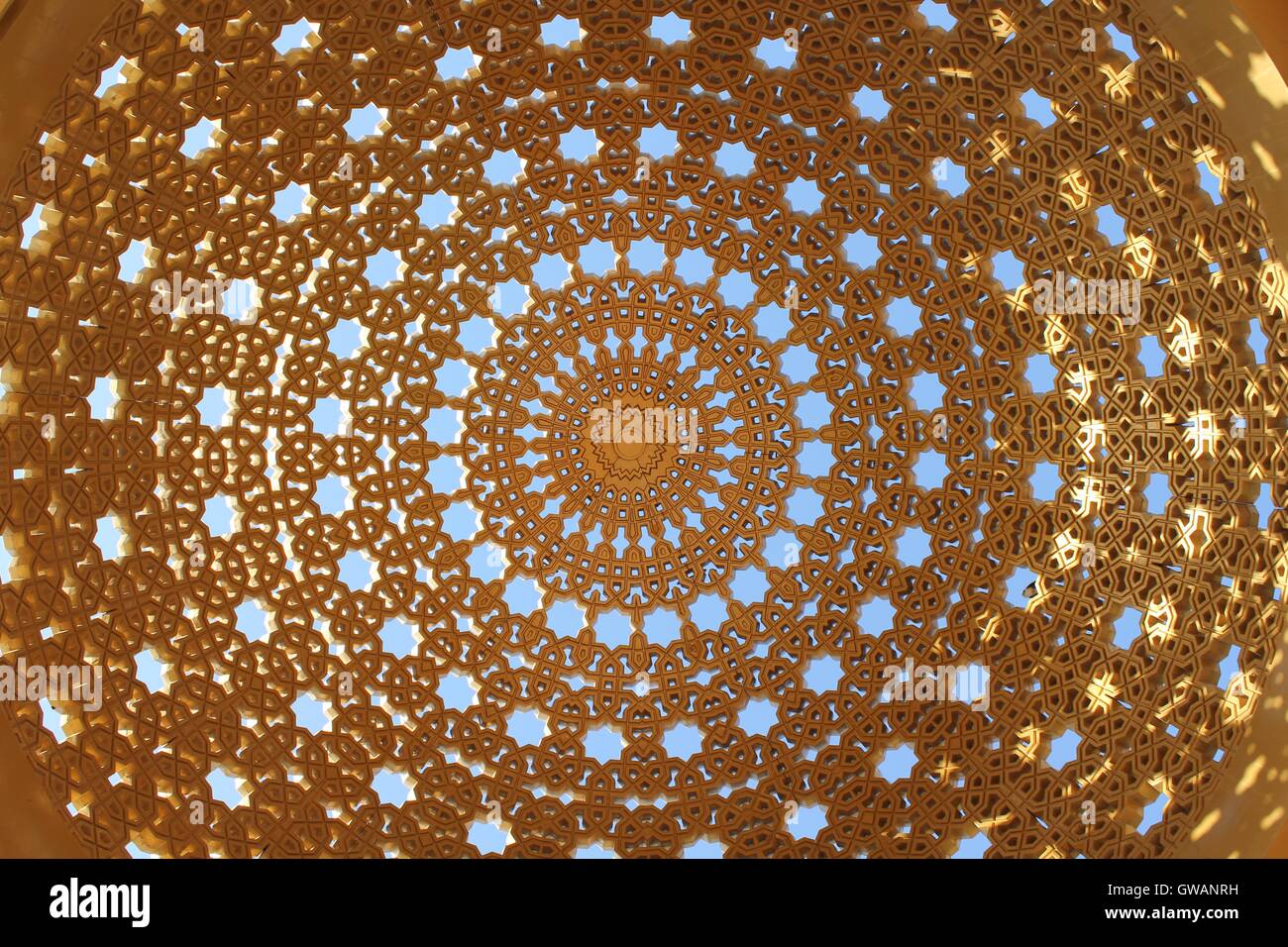 Gold gazebo dome in the street of muscat hi-res stock photography and ...