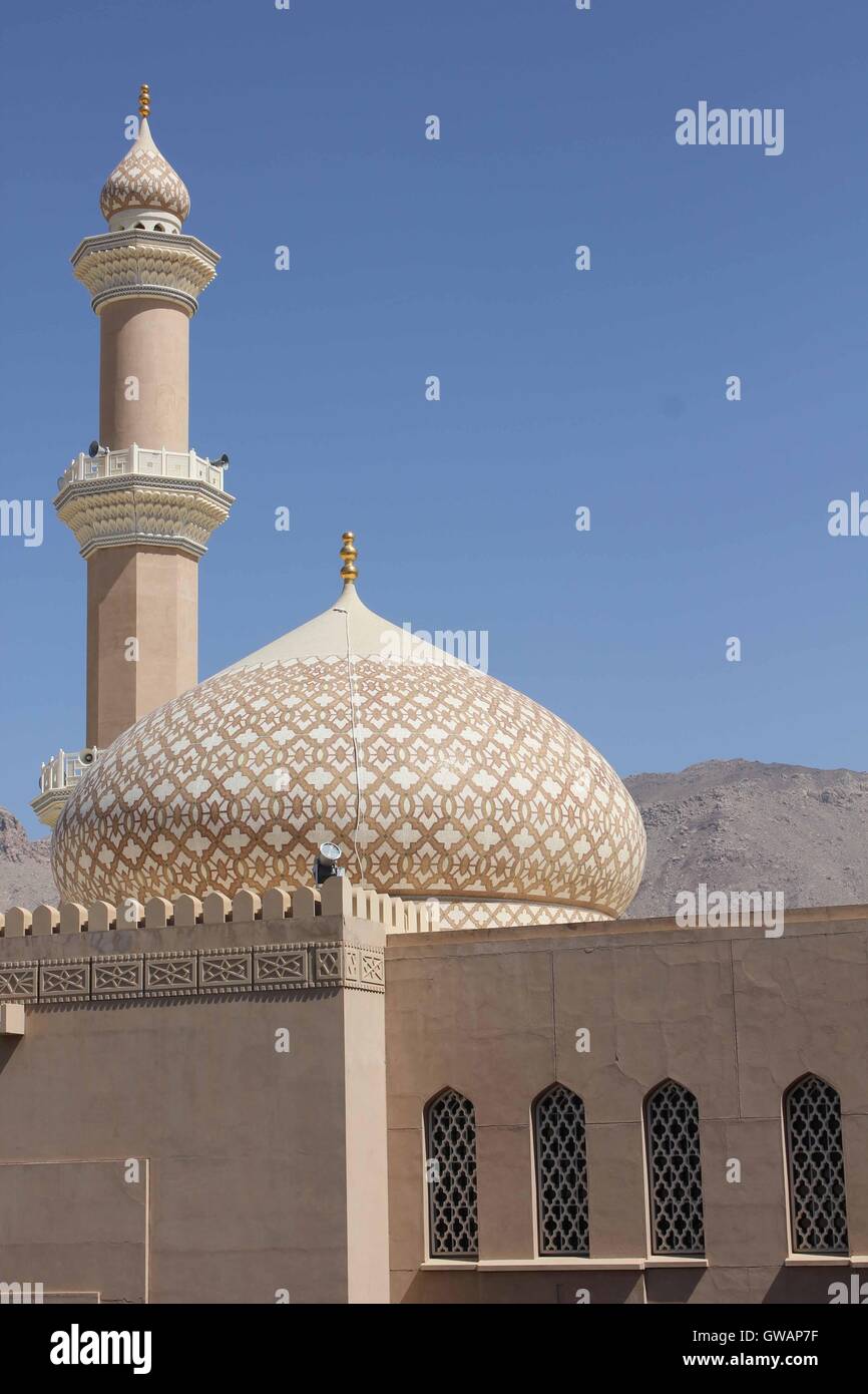 Dome of the mosque of Nizwa Castle in Oman Stock Photo - Alamy