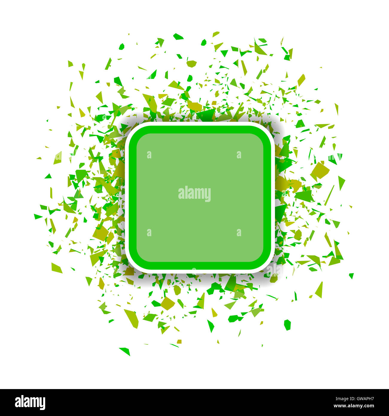 Particles abstract green background Cut Out Stock Images & Pictures - Alamy