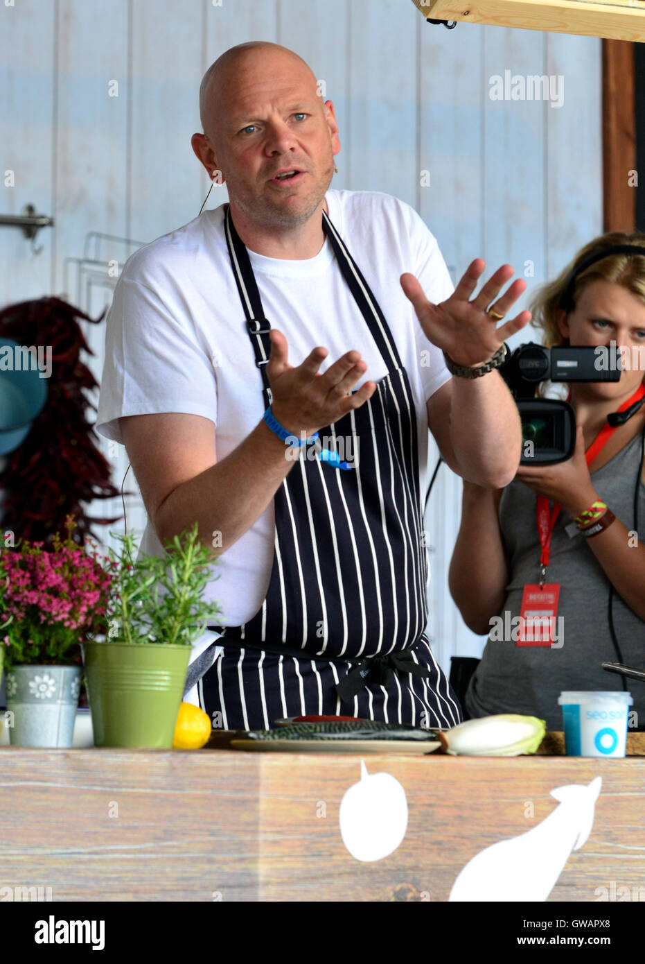 Tom Kerridge at The Big Feastival at Alex James' Farm August, 2016 in ...