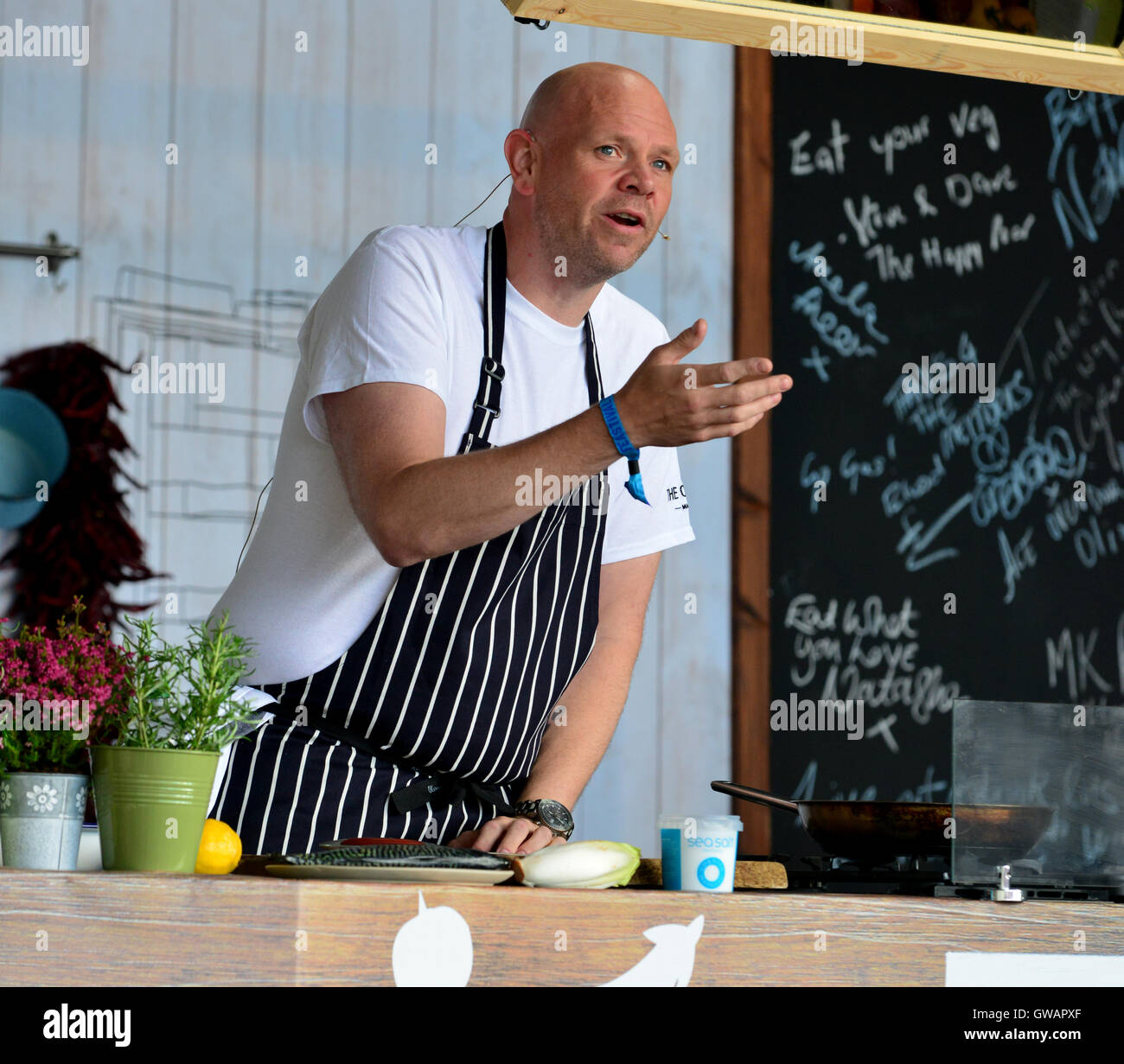 Tom Kerridge at The Big Feastival at Alex James' Farm August, 2016 in ...