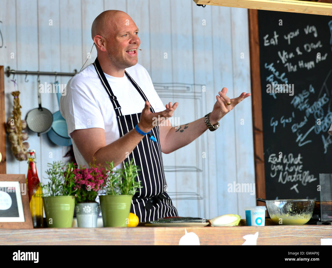 Tom Kerridge at The Big Feastival at Alex James' Farm August, 2016 in ...