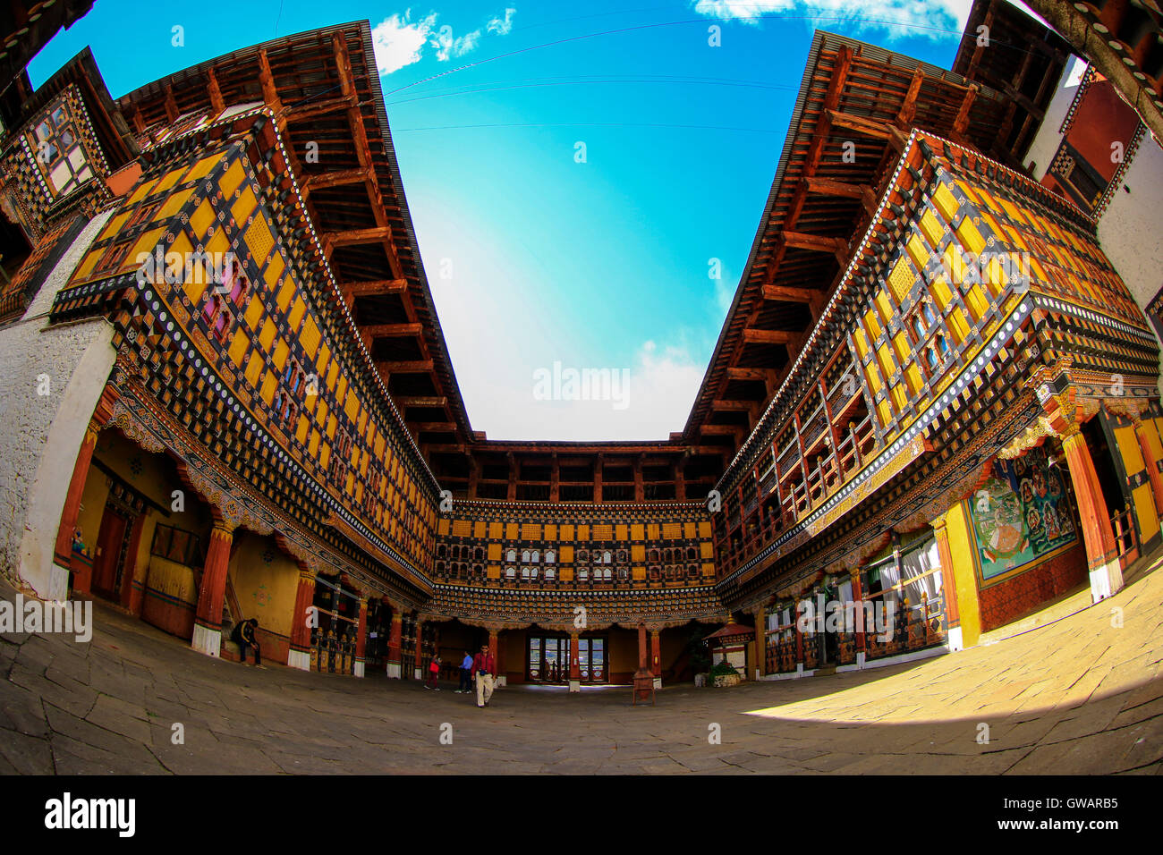 Inside view of the Paro Dzong, Paro, Bhutan Stock Photo - Alamy