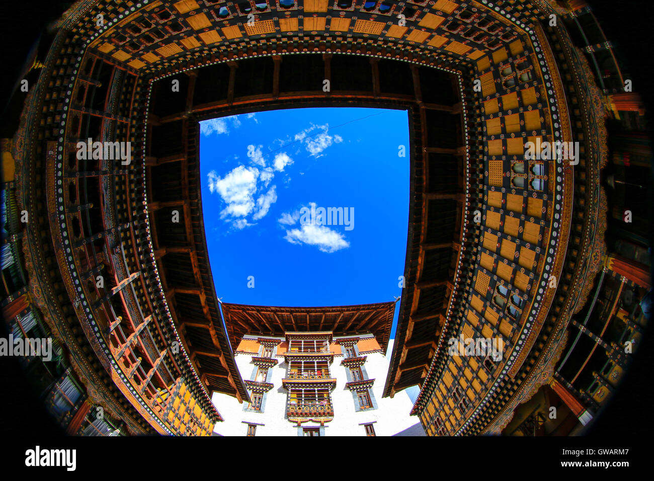 Inside view of the Paro Dzong, Paro, Bhutan Stock Photo - Alamy