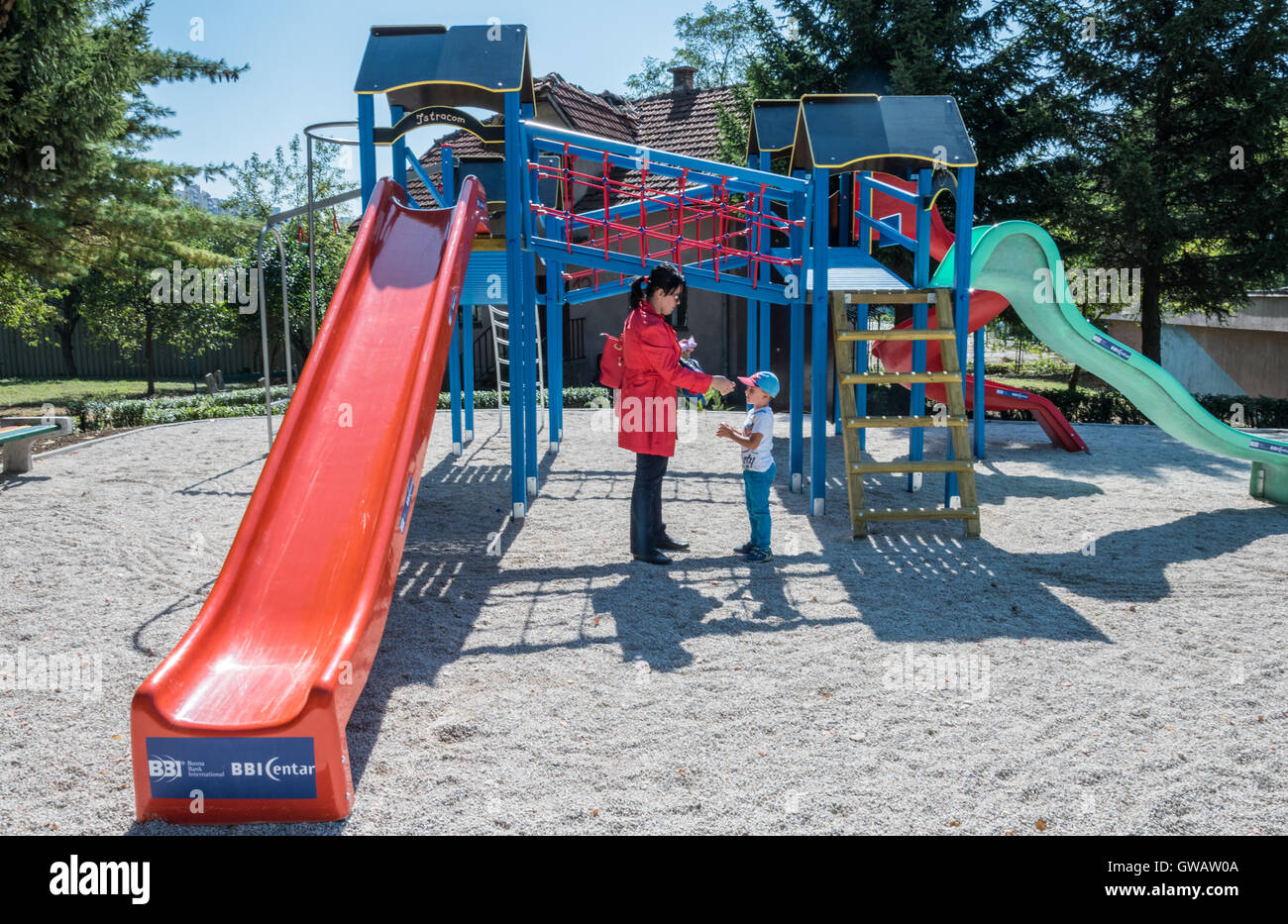 On the playground Stock Photo - Alamy