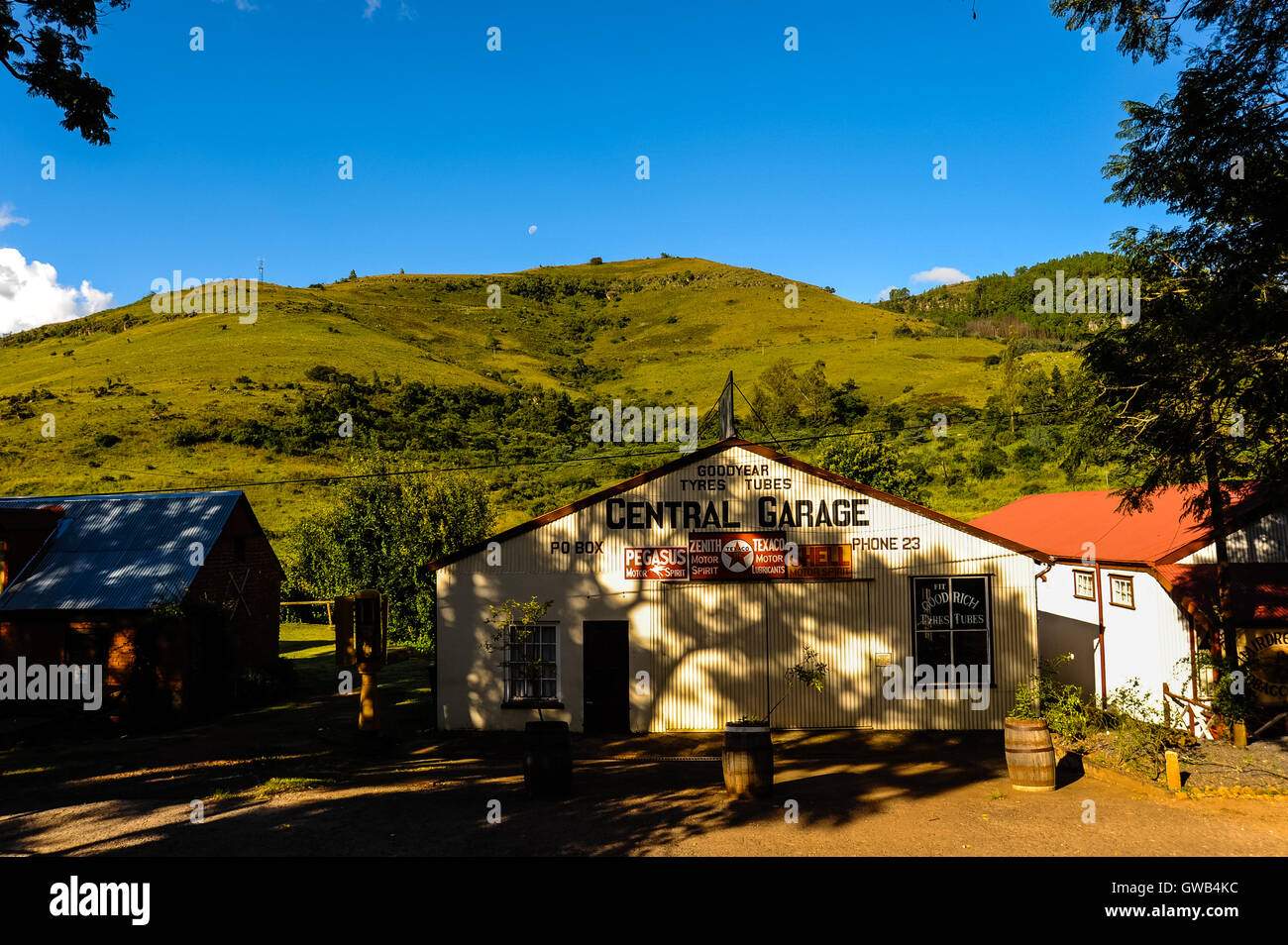 Garage. Pilgrim's Rest, an old Gold mining town in South Africa ...