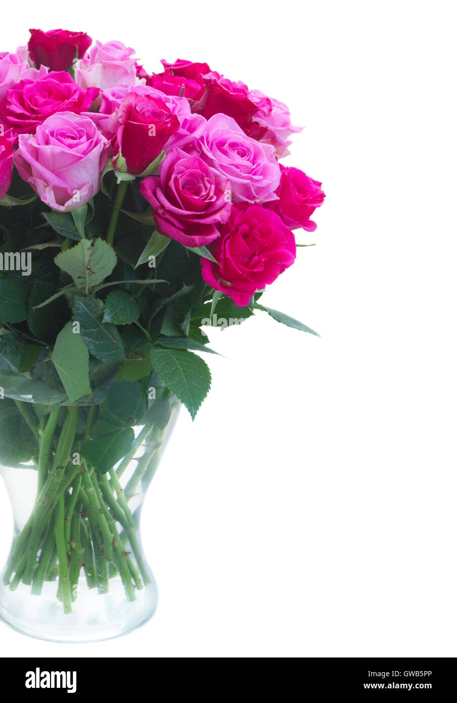 bouquet of fresh pink roses Stock Photo - Alamy