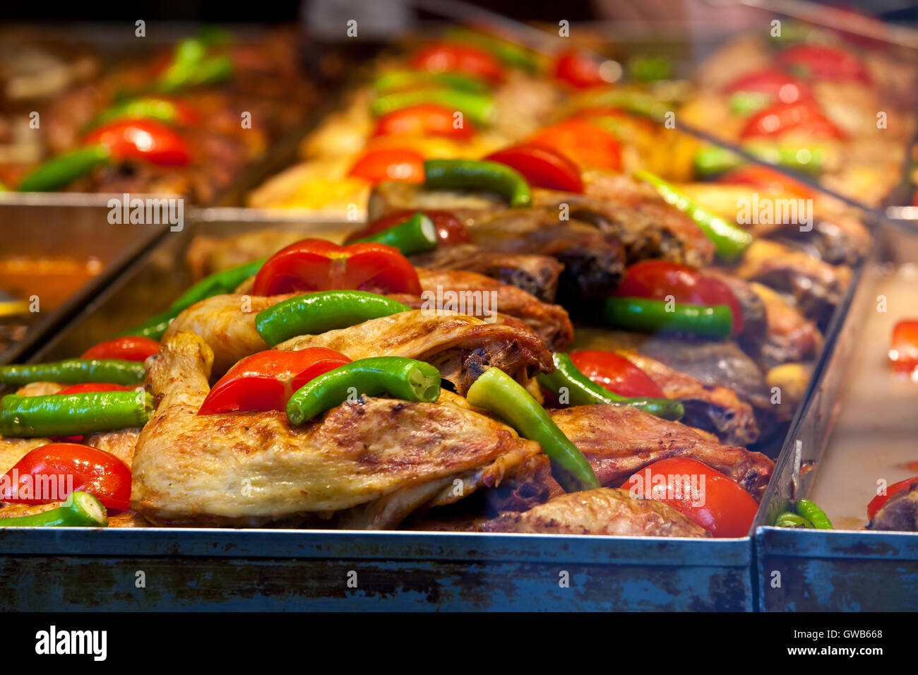 Street food shop window Stock Photo - Alamy