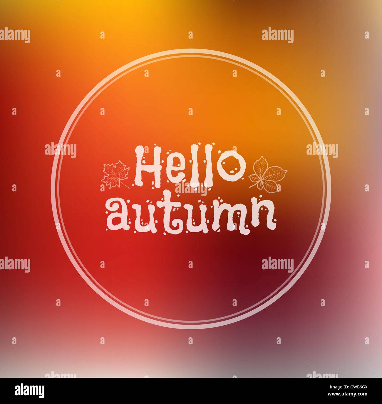 Hello, Autumn blurred background Stock Vector Image & Art - Alamy