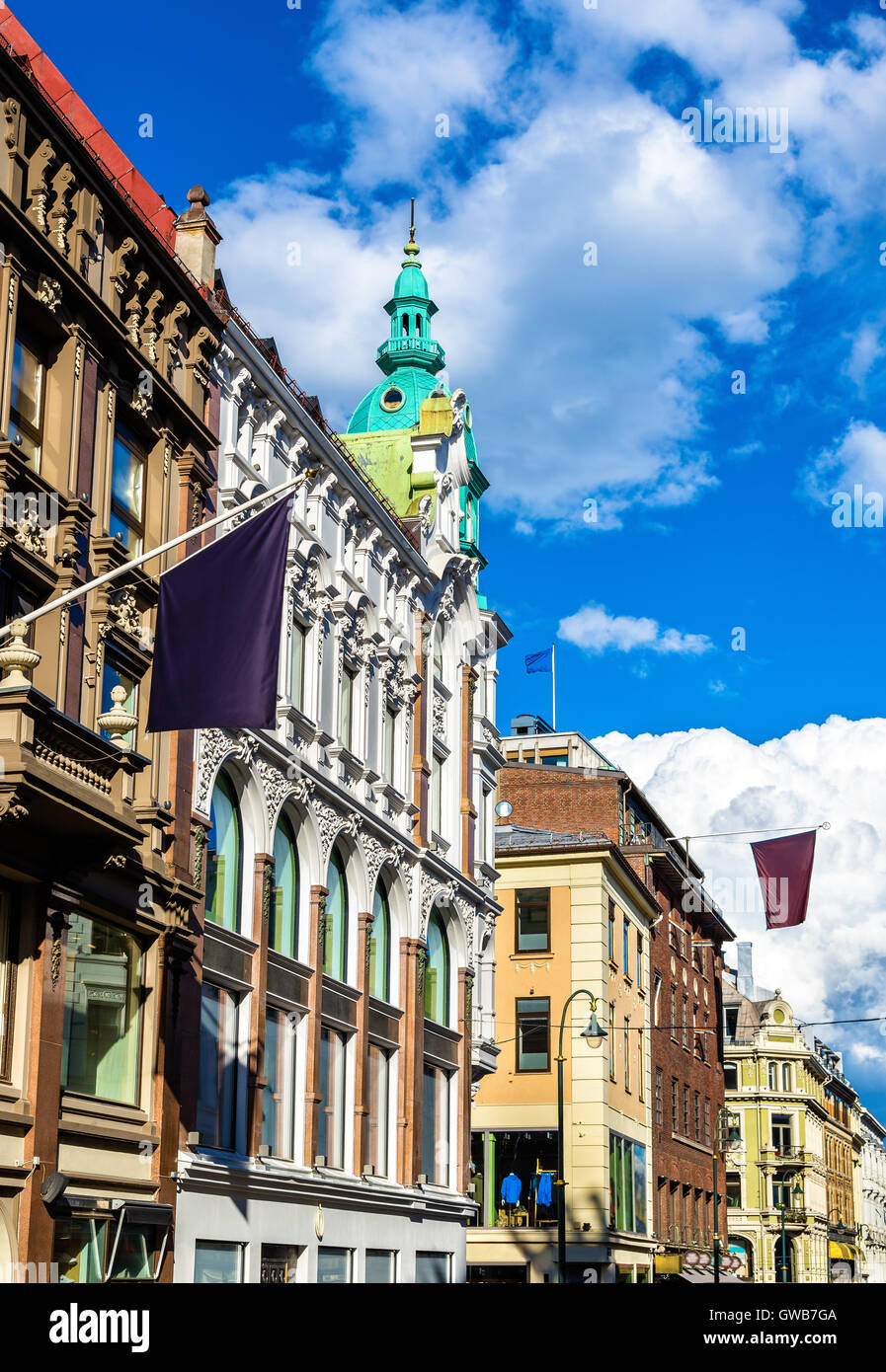 Buildings in the city centre of Oslo, the Capital of Norway Stock Photo ...