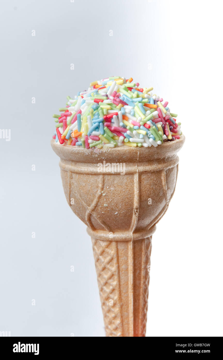 Ice cream shaped high calorie sweet snack Stock Photo - Alamy