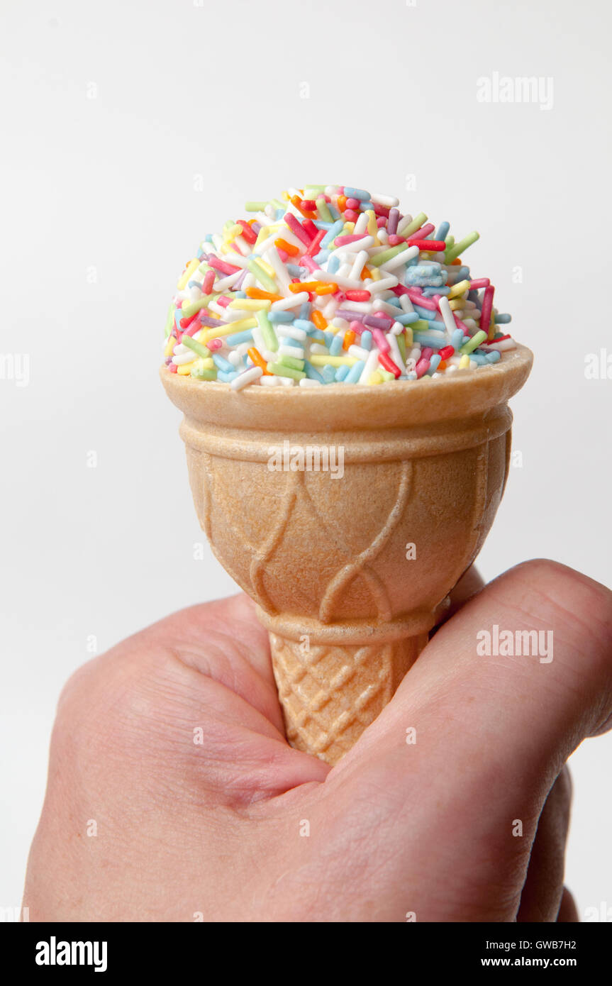 Ice cream shaped high calorie sweet snack Stock Photo - Alamy