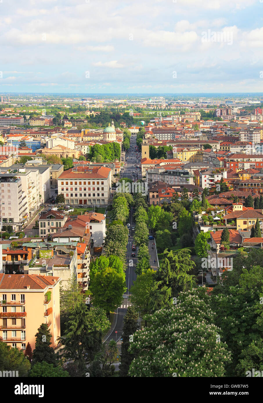 Center of Bergamo lower town, Lombardy, Italy Stock Photo - Alamy