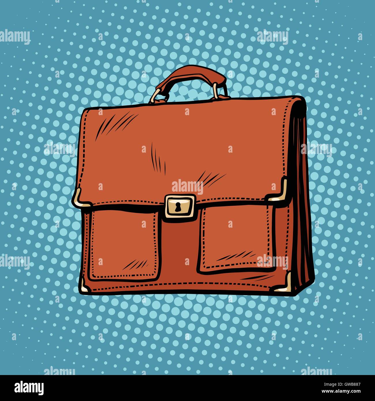 Realistic stylish leather business portfolio bag Stock Vector Image ...