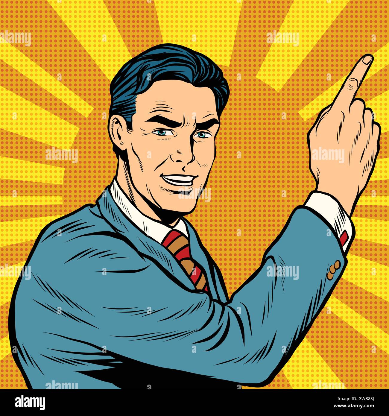 The finger points Stock Vector Images - Alamy