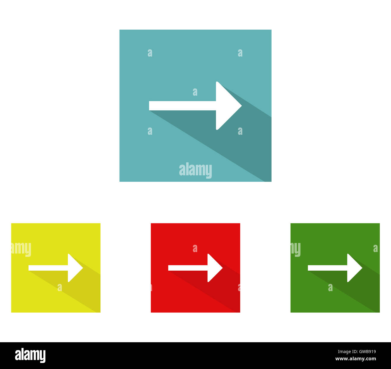 set arrow icon in flat design Stock Photo - Alamy
