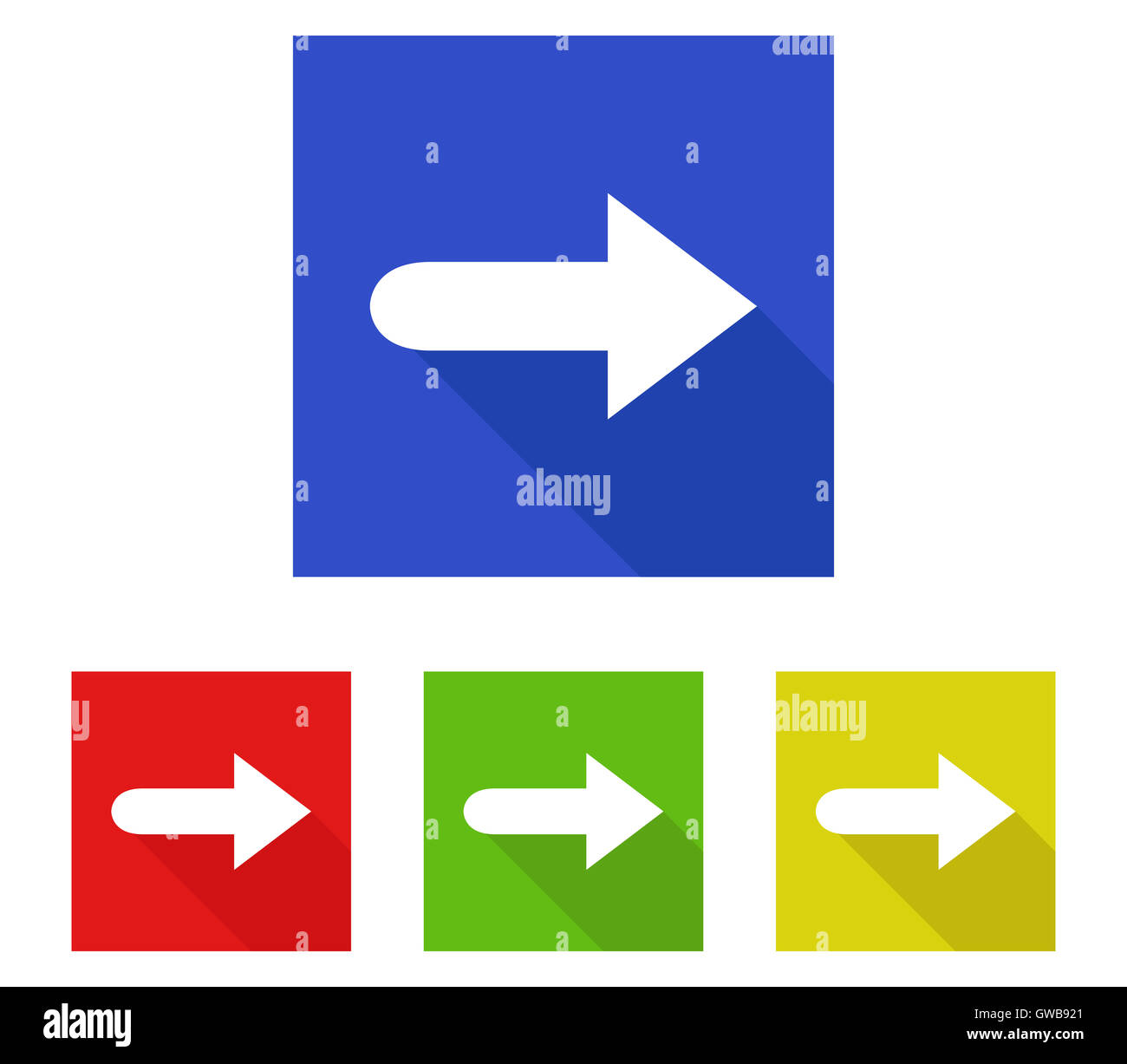 Blue green arrows in Cut Out Stock Images & Pictures - Alamy
