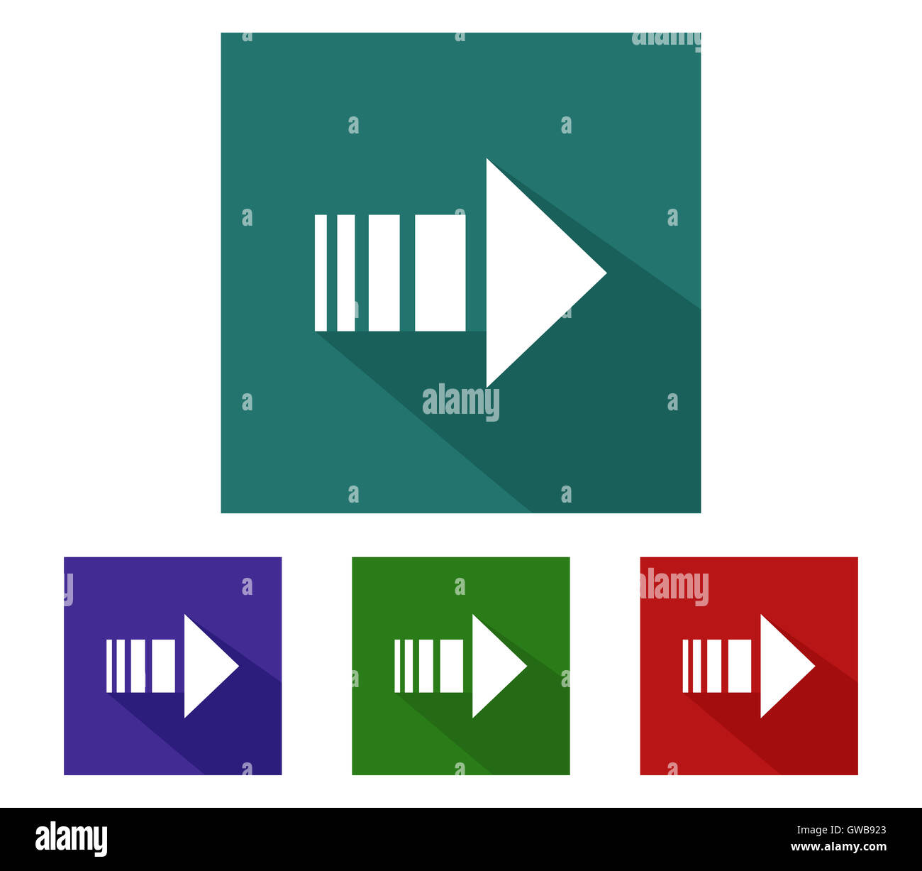 set arrow icon in flat design Stock Photo - Alamy