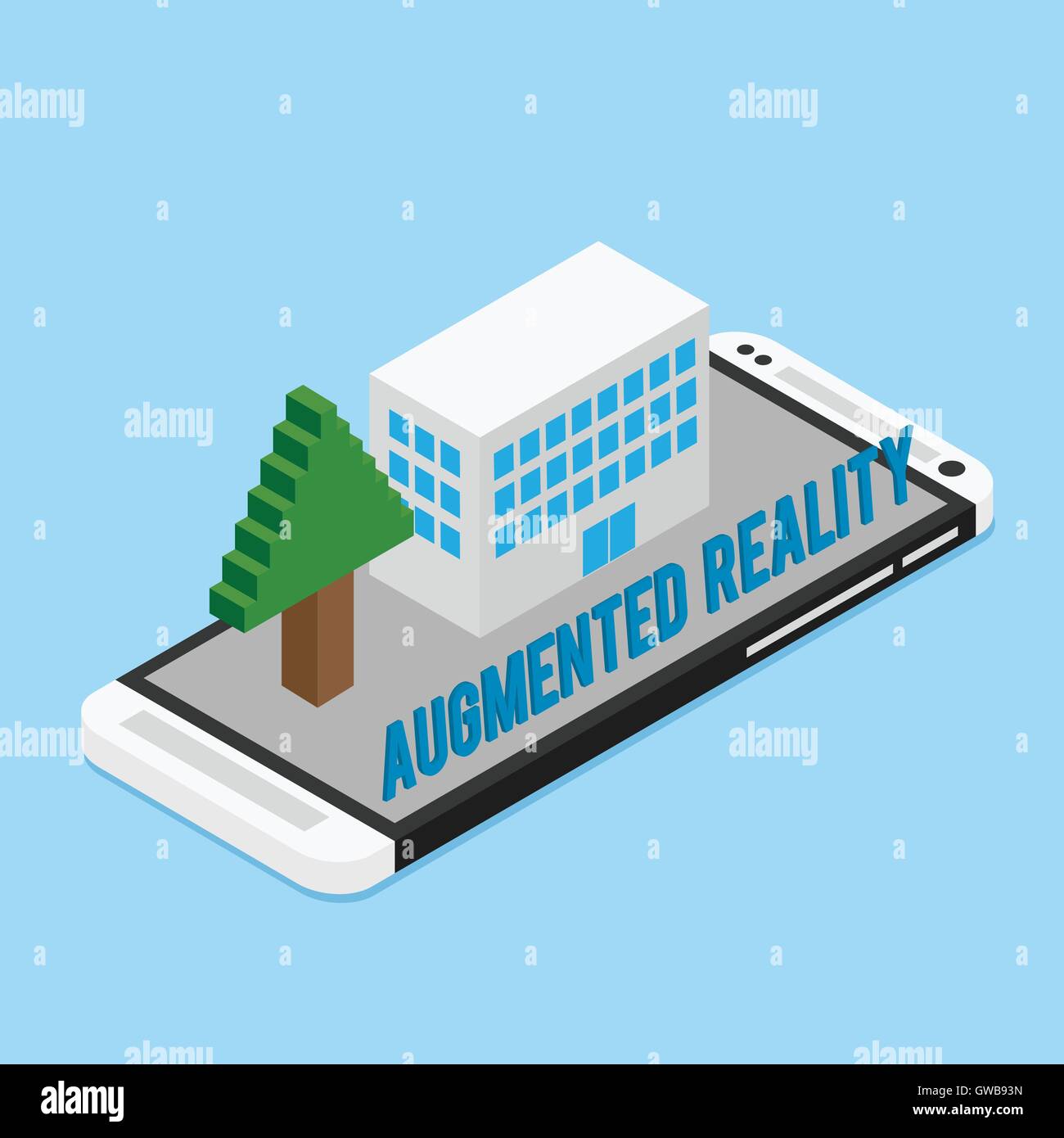 AR augmented reality concept illustration had vision interaction Stock ...