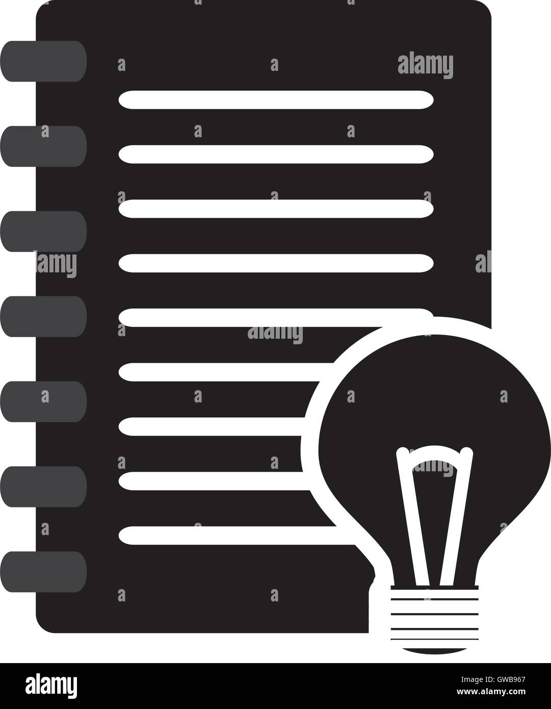 wired notebook and lightbulb icon Stock Vector Image & Art - Alamy