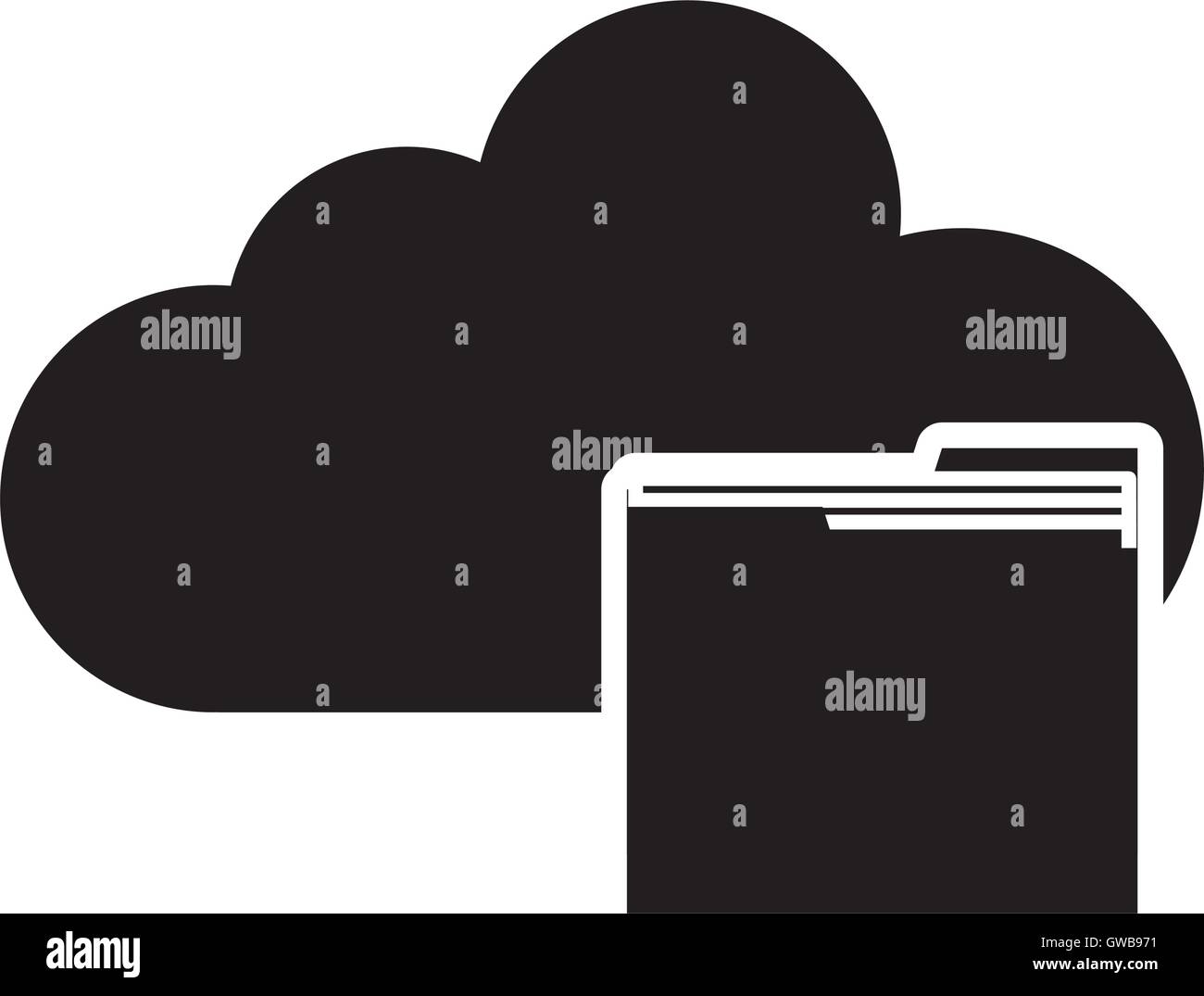 storage cloud and file folder icon Stock Vector Image & Art - Alamy
