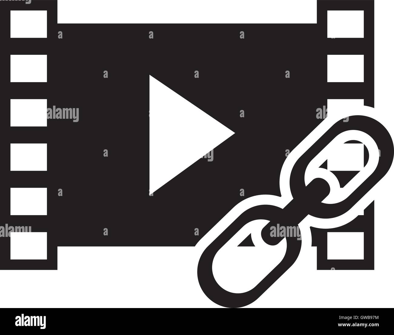 video strip and link icon Stock Vector Image & Art - Alamy
