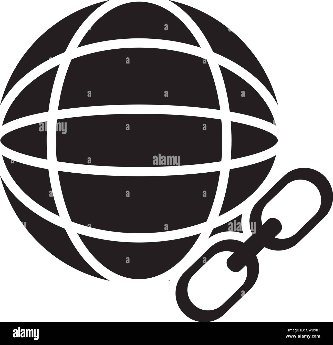 earth globe diagram and link icon Stock Vector Image & Art - Alamy
