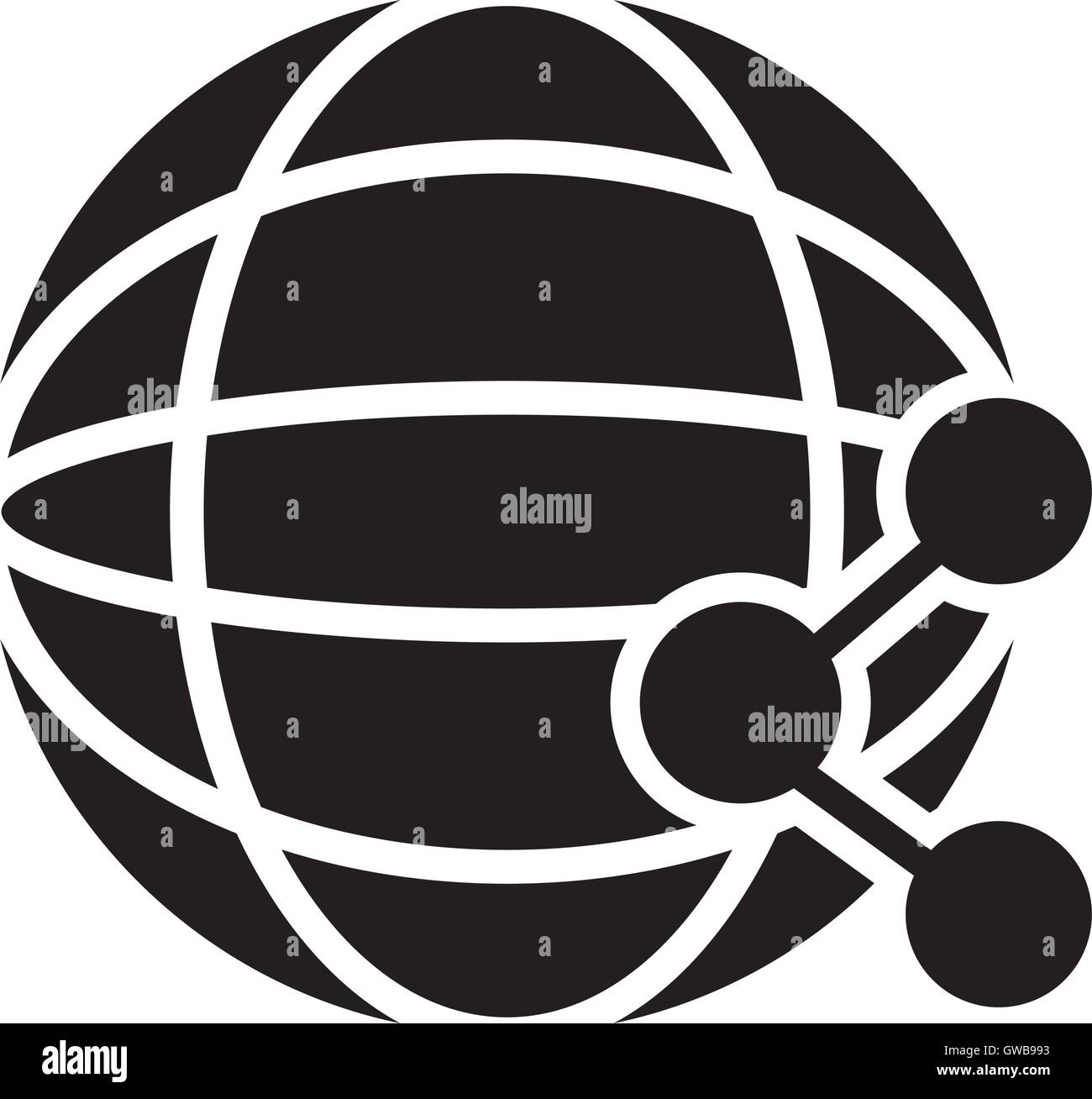 earth globe diagram and connectivity icon Stock Vector Image & Art - Alamy